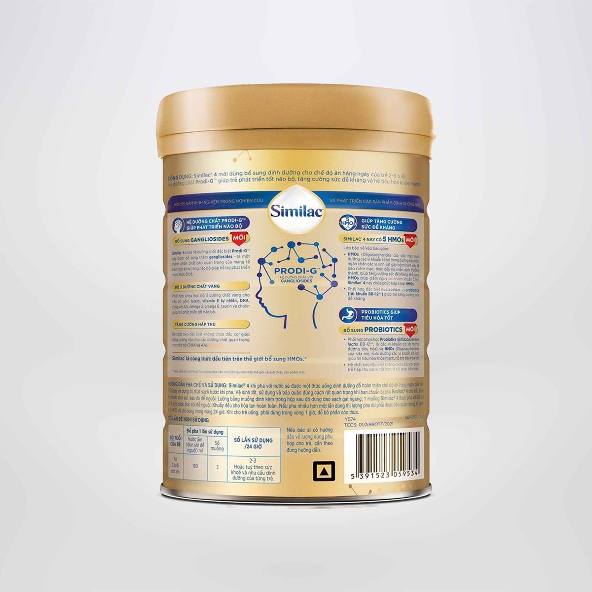 Mua Sản phẩm Sữa bột Similac 4 900g đột phá dinh dưỡng 5G cho trẻ từ 2-6 tuổi chỉ với giá 511 ...