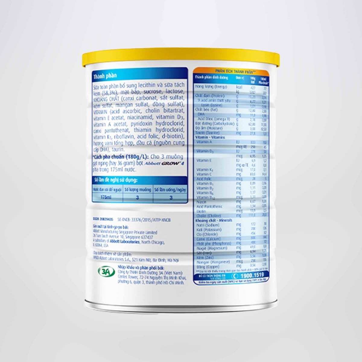 Mua Sản phẩm Sữa Bột Abbott Grow 1 900g chỉ với giá 295,000đ - Cửa hàng Hello Bacsi